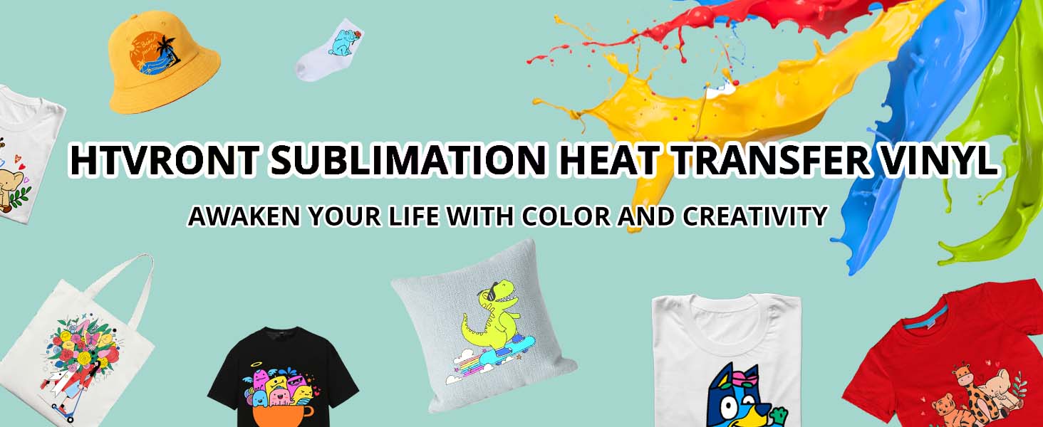 HTVRONT Sublimation HTV for Dark/Light Fabric Glossy/Matte Sublimation ...
