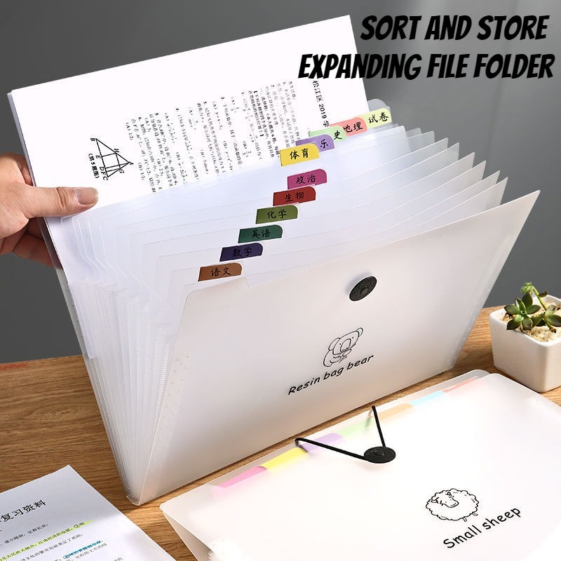 Long Expanding File Folder Organizer Paper Organizer Document Storage ...