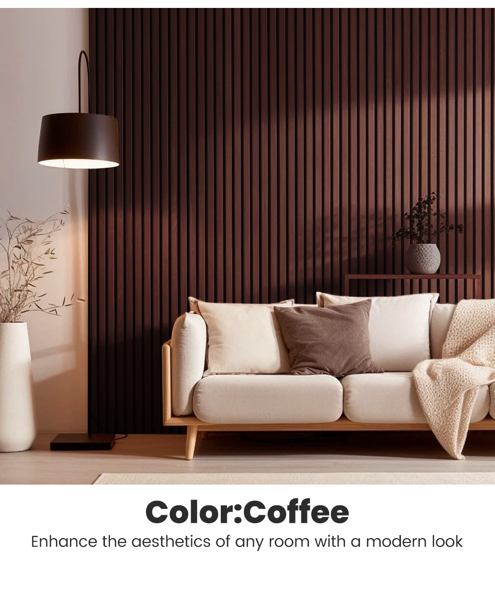 PVC Wood Panel Board Grille Design TV Background Fluted Wall Panel ...