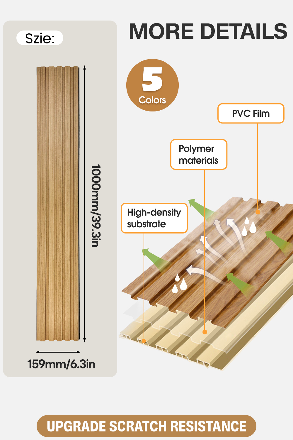 Solid Wood Panel Board Grille Design TV Background Wall Decor Fluted ...