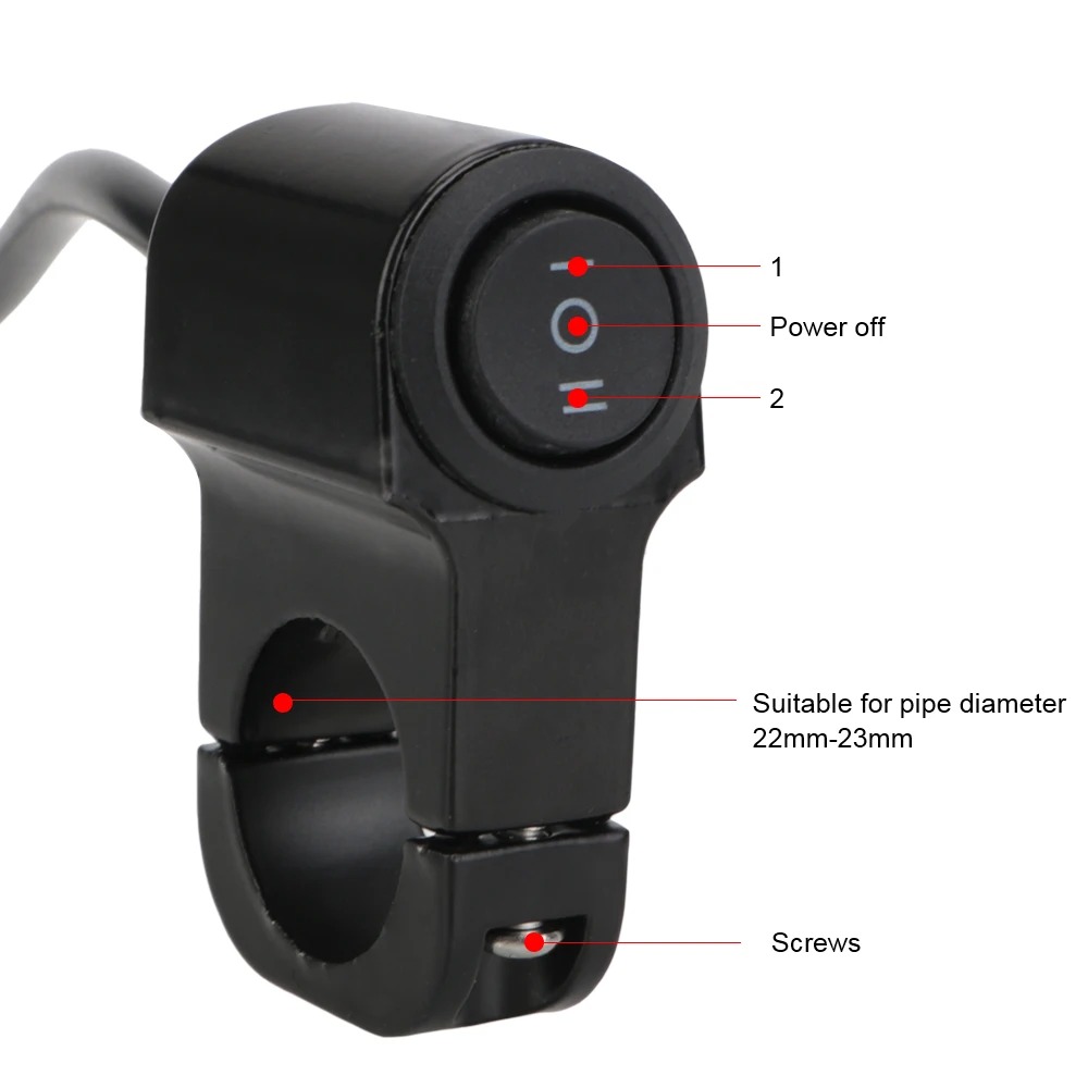 12V Motorcycle Headlight Switch Spotlight Fog Light Button Retro Moto ...