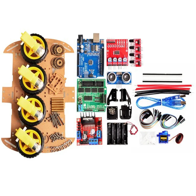 Arduino car kit diy Avoidance Tracking Motor Smart Robot Car Chassis ...