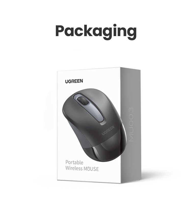Ugreen Wireless Mouse Mute 2.4g 2400dpi Ergonomic Computer Office Mute ...