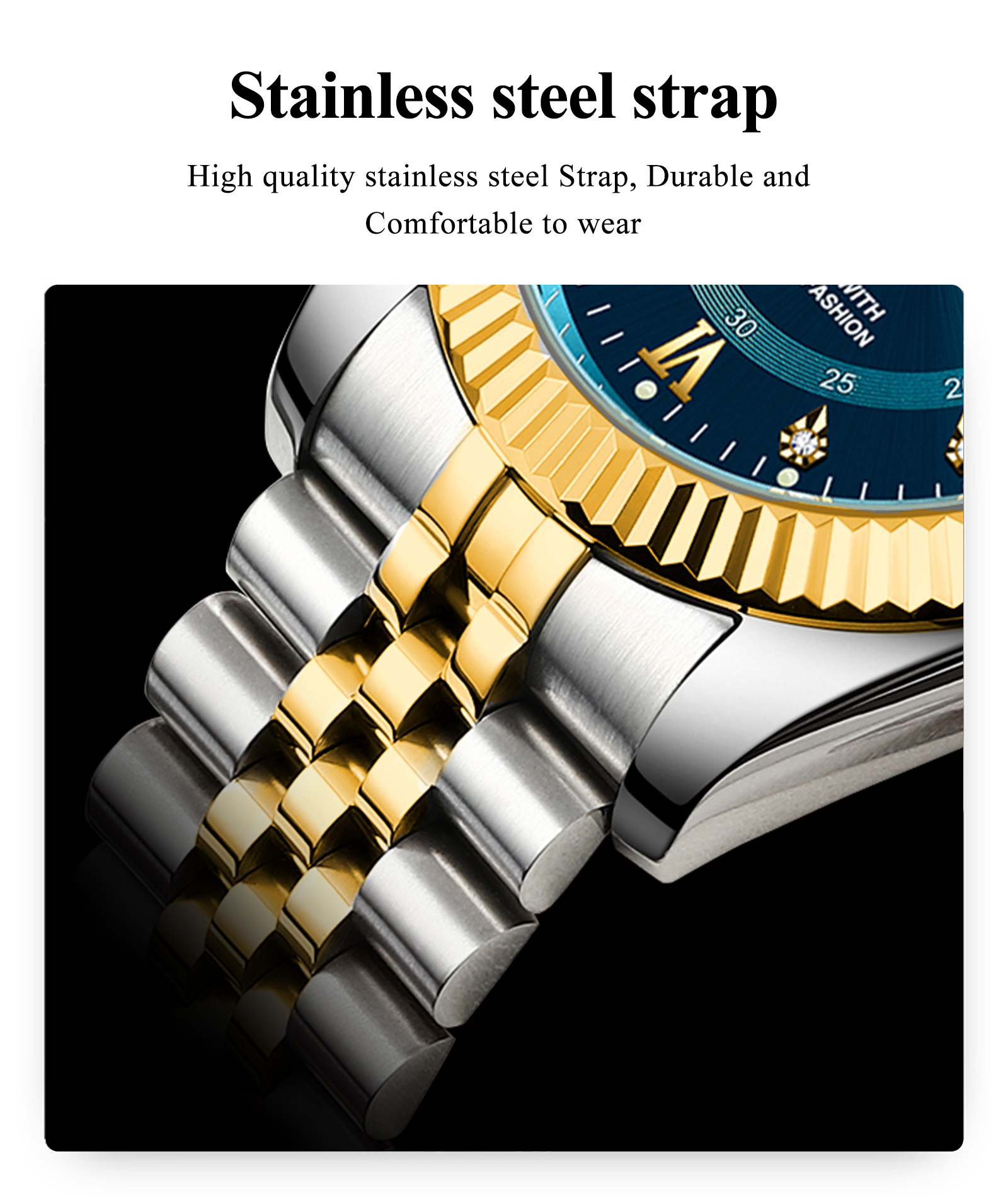 POEDAGAR Gold Watch For Men Waterproof Original Fashion Luxury Mens ...