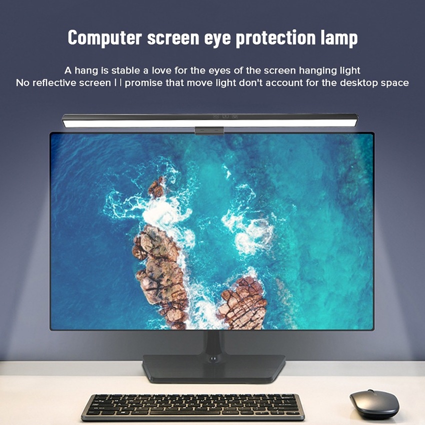 Hanging Laptop Monitor Light Bar - 50cm LED Desk Lamp with Eye ...