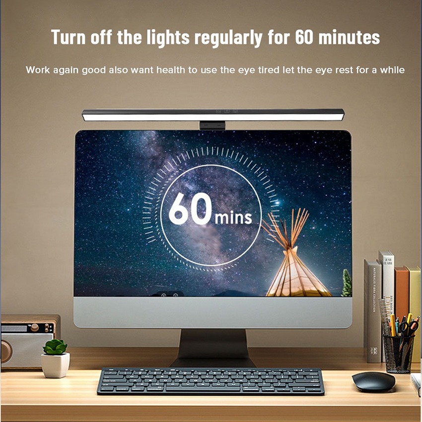 Hanging Laptop Monitor Light Bar - 50cm LED Desk Lamp with Eye ...