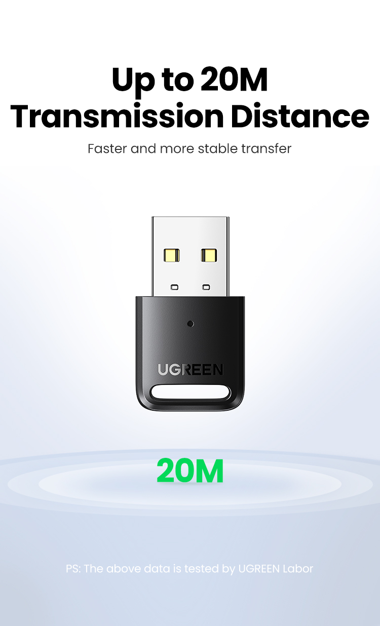 UGREEN Bluetooth 5.3 Adapter for PC USB Bluetooth 5.3 Receiver Dongle ...
