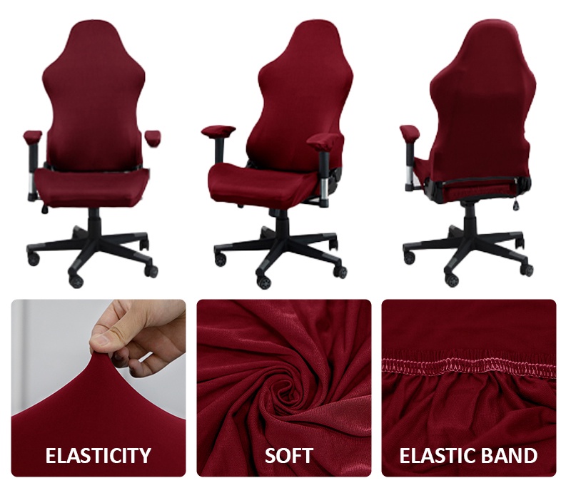 1 Piece Gaming Chair Cover Milk Silk Solid Color Internet Cafe ...