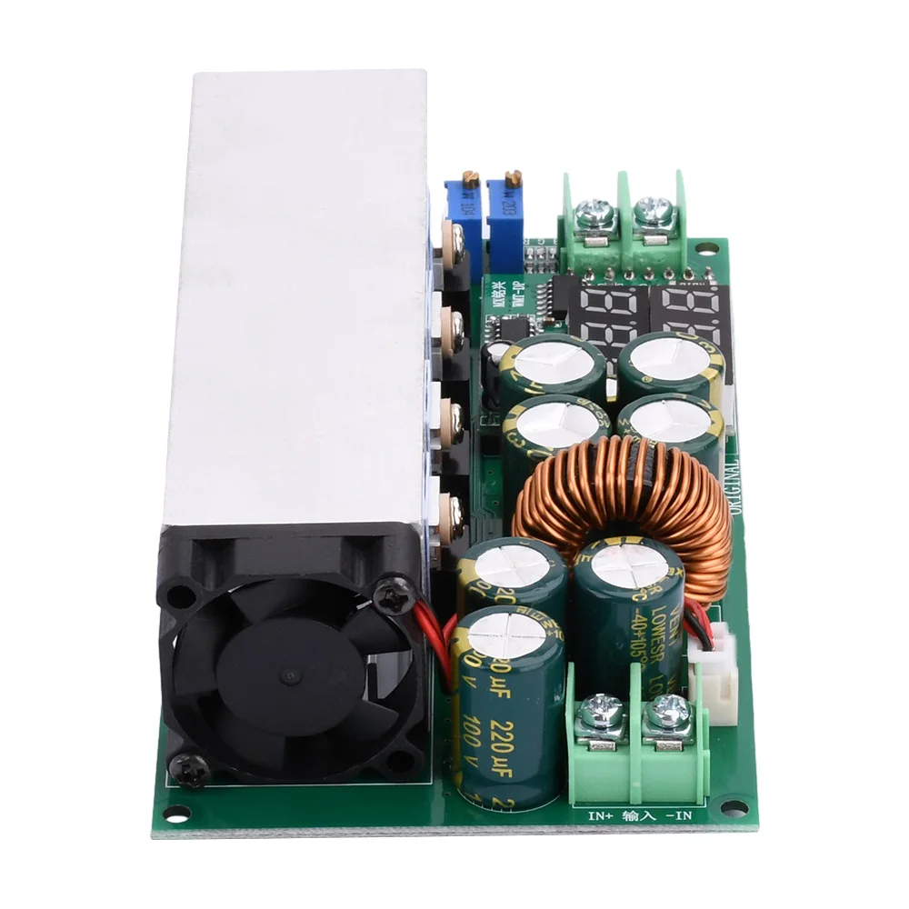 DC-DC High Power 600W Adjustable Step-down Power Supply Module With Fan ...