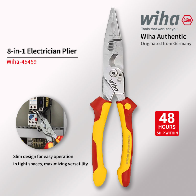 Wire Stripper Wiha 45489 8-in-1 Multifunctional Insulated Wire Stripper ...