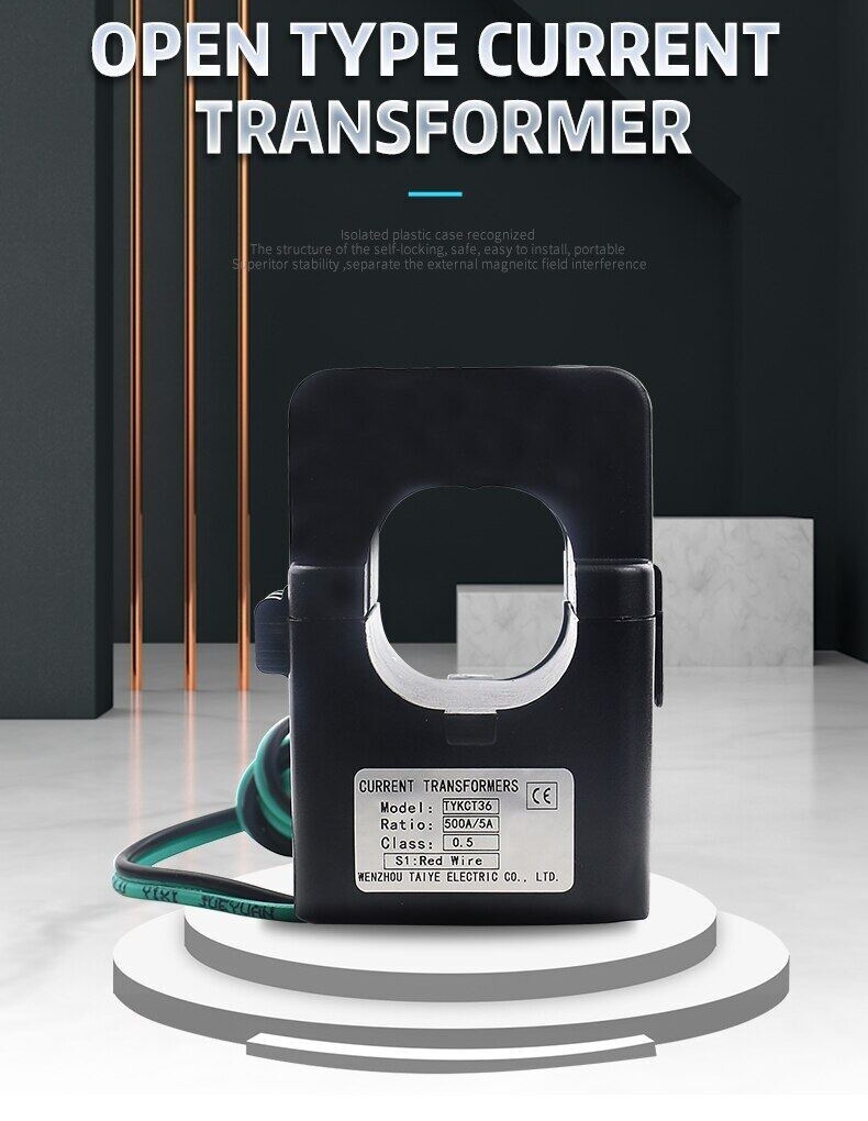 Split Core Kct 36 Sensor 100a 200a 250a 300a 400a 500a 600a Mini Current Transformer Cts