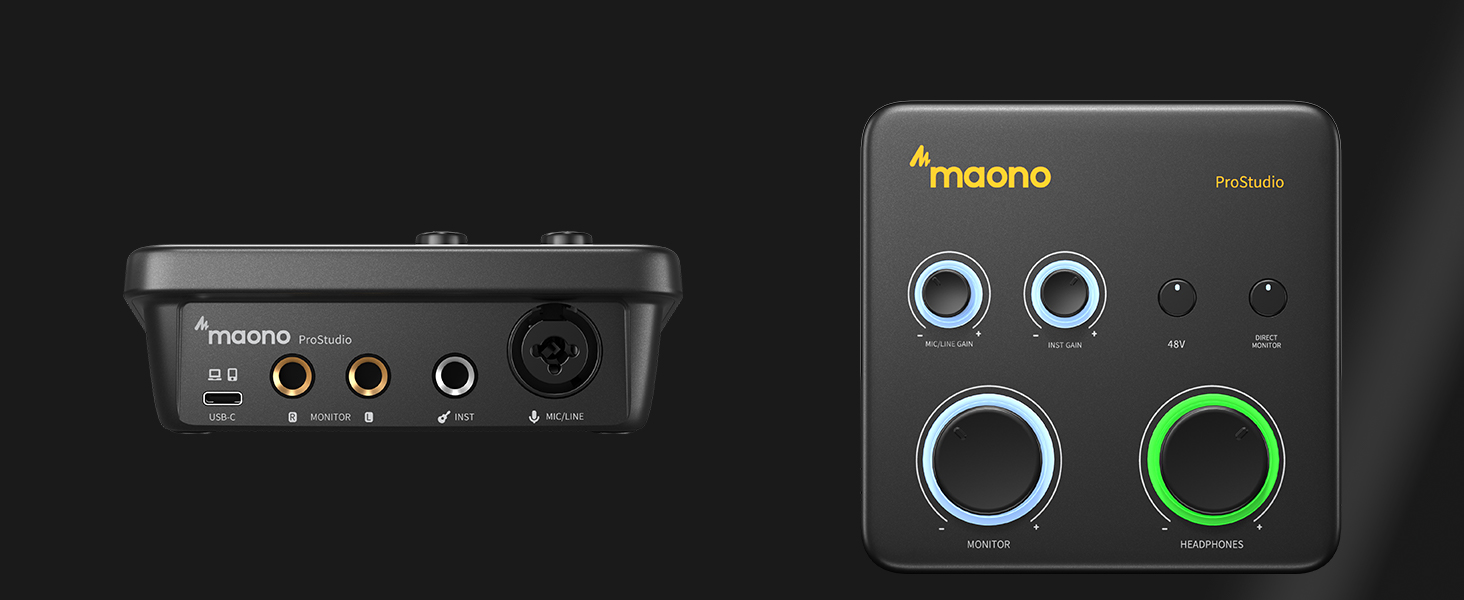 Maono PS22 Lite USB Audio Interface with XLR Input 24-bit/192kHz Routing Software LOOPBACK ASIO ...