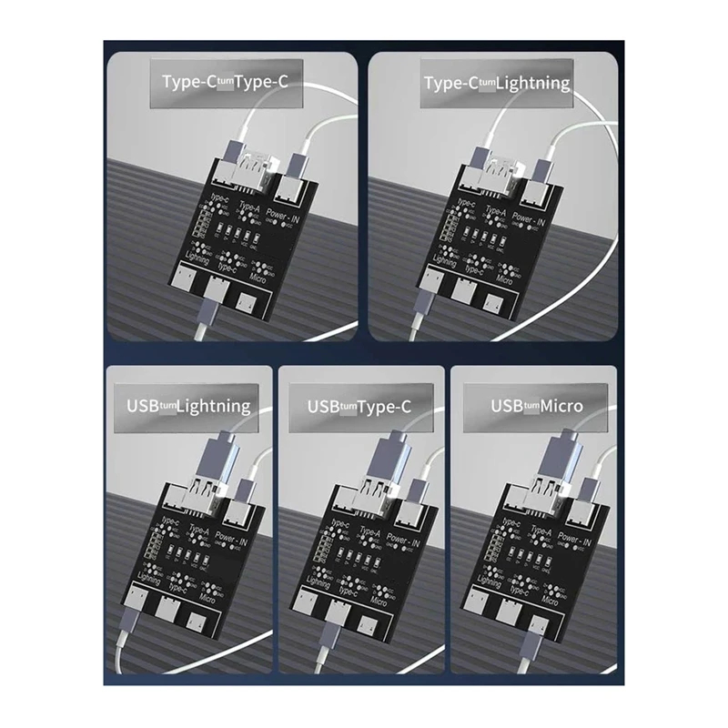 DT3 Data Cable Detection Board Type-C Micro USB C Cable Tester Short ...