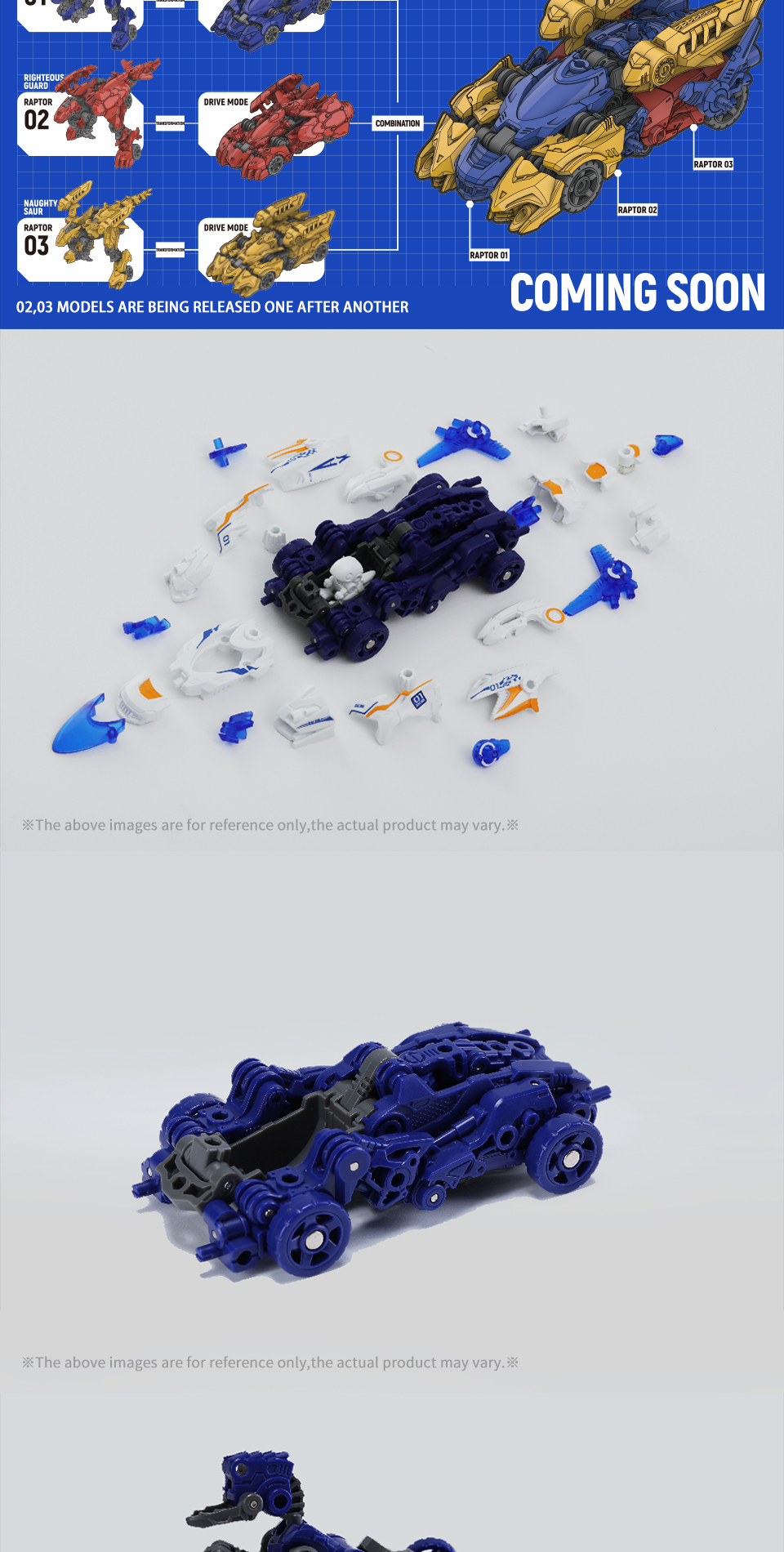 52TOYS BEASTDRIVE BD-01 WHEEL RAPTOR Mecha Deformation Action Figure ...