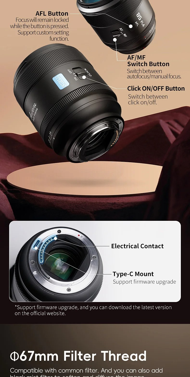 SIRUI AURORA series 85mm F1.4 Full-frame Autofocus Lens | Shopee Philippines