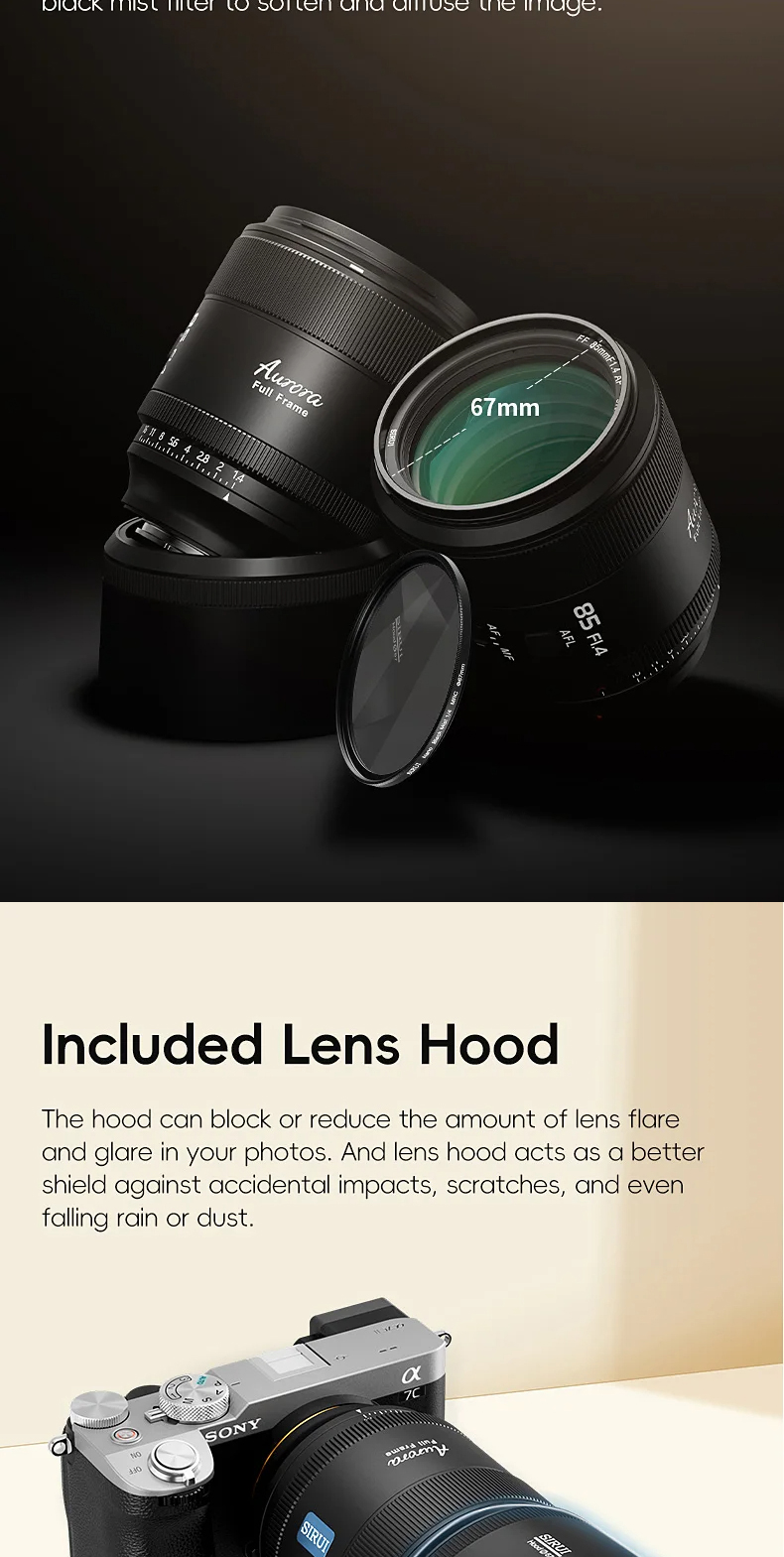 SIRUI AURORA series 85mm F1.4 Full-frame Autofocus Lens | Shopee Philippines