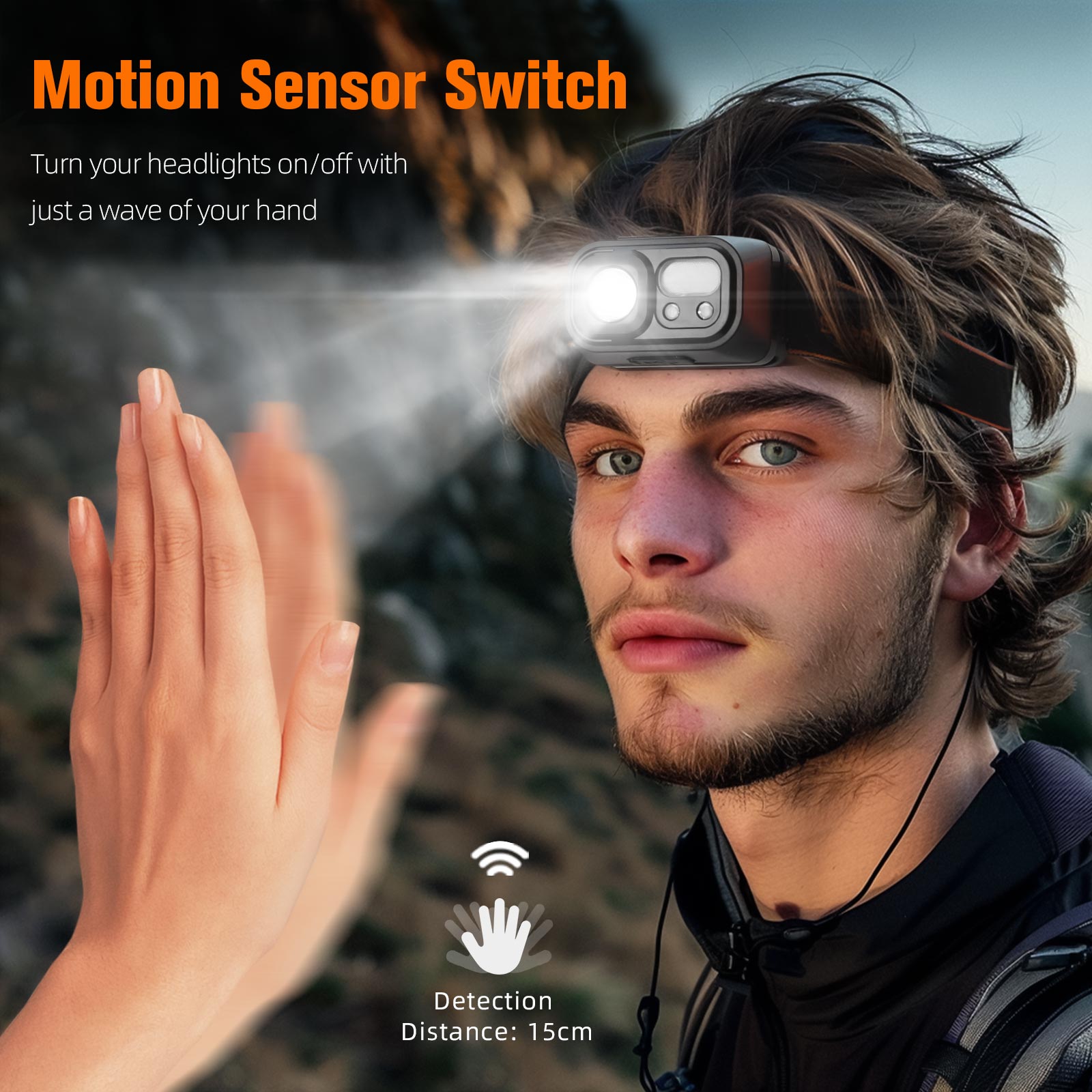 SUPERFIRE HL23 Super Bright USB Rechargeable High Power Headlamp LED ...