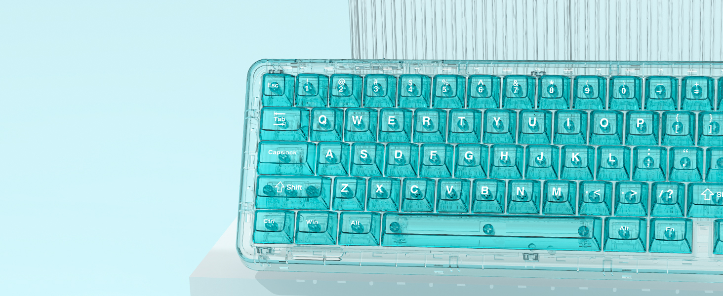 WOMIER 114 Keys Clear Green MDA Profile Keycaps Transparent Key Cap ...