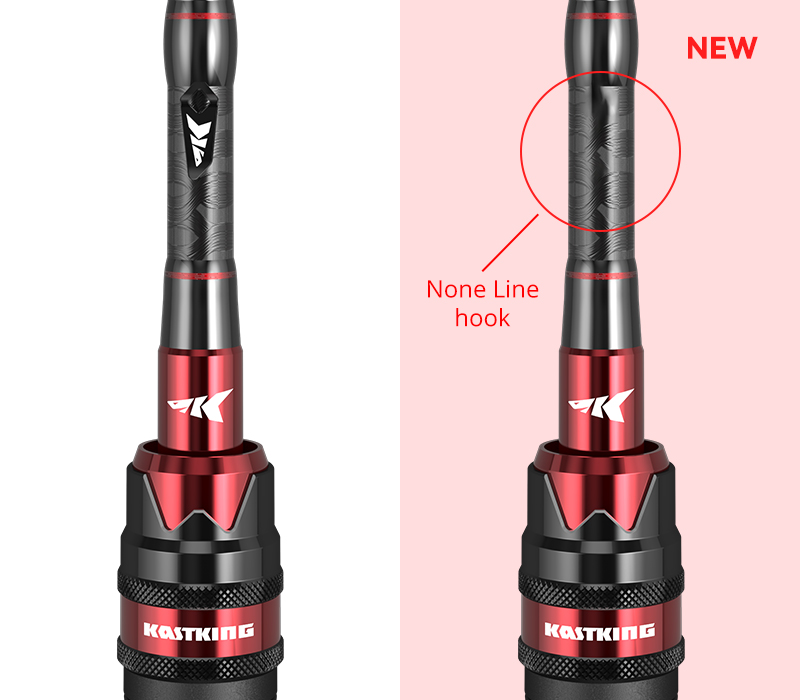 KastKing Max Steel Rod Carbon Spinning Casting Fishing Rod with 1.98m 2 ...