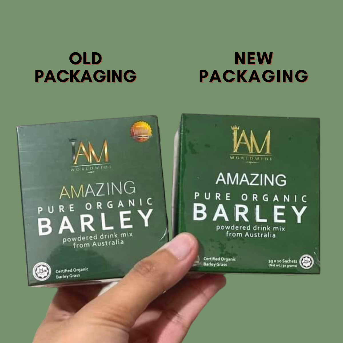 IAM Amazing Barley Pure Organic 10 sachets per Box (3 grams) from ...