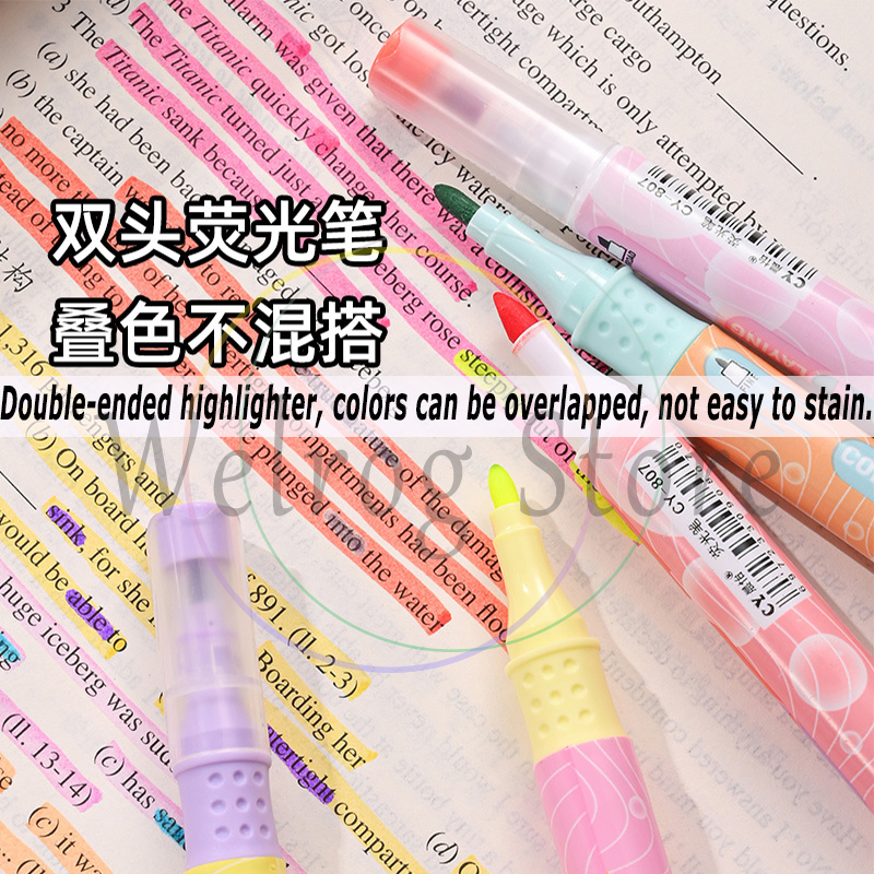12 Colors Highlighter Pen Set Layering without Smudging Highly Colorful ...