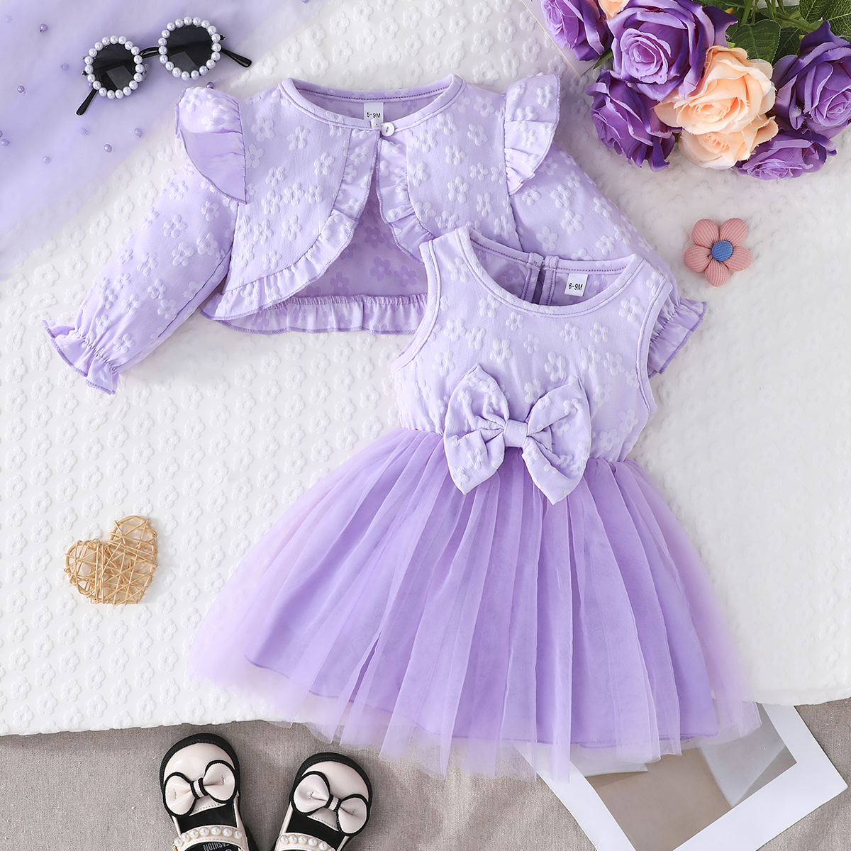 2Pcs/Set For Newborn Baby Girl 6Months -3Years old Long Sleeve Coat ...