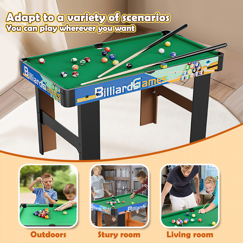 Kiumo Mini Billiard Table For Kids Wooden with tall feet Tabletop Pool ...