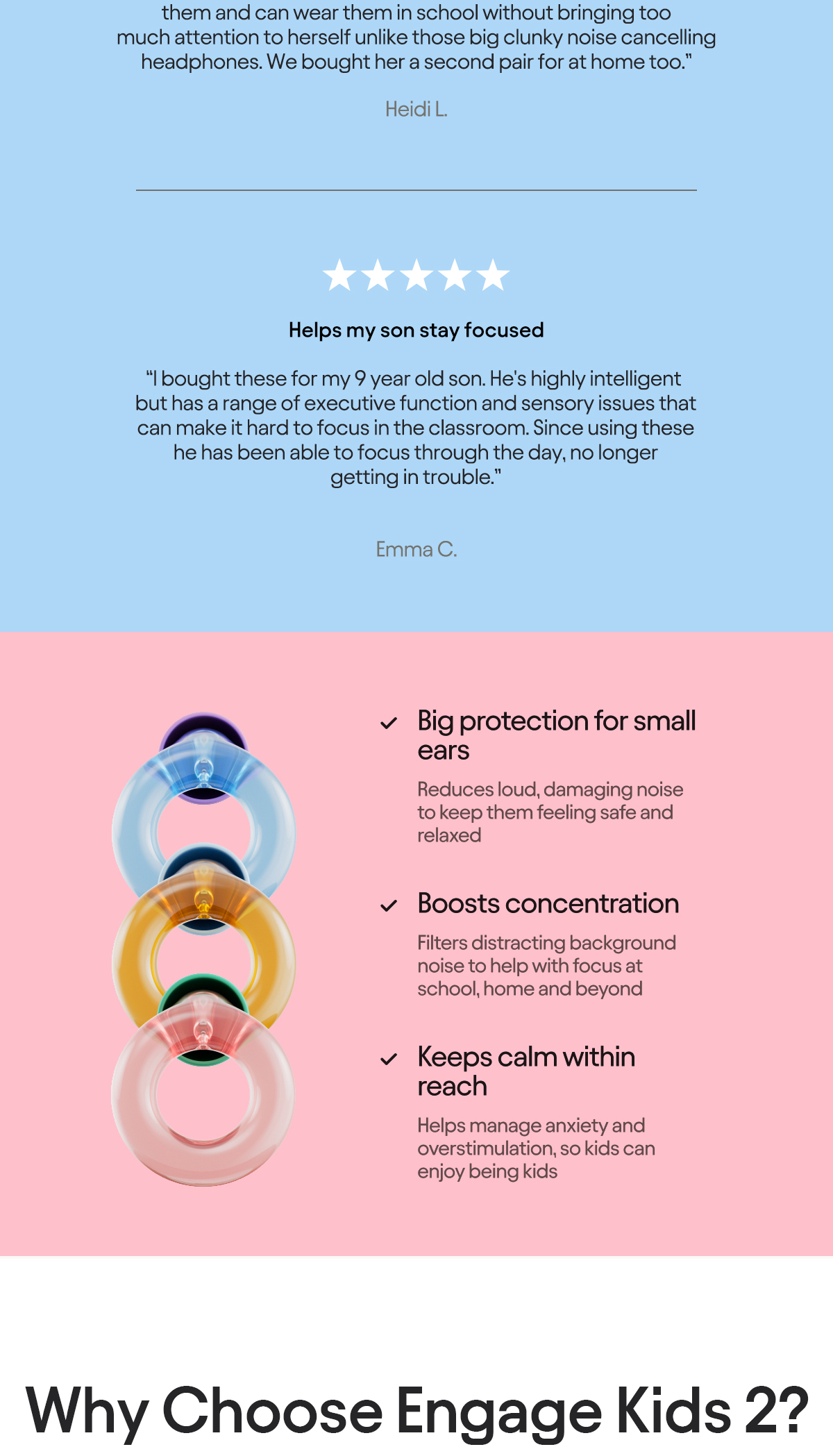 Loop Engage Kids 2 Ear Plugs (6-12yrs) – Reusable Everyday Noise Relief ...