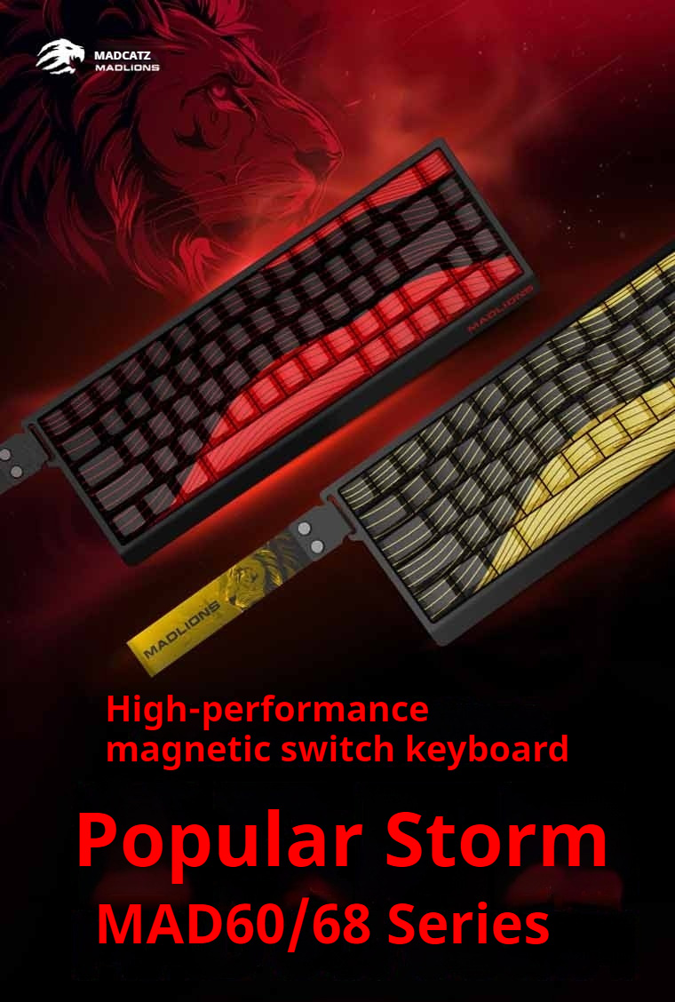 （NEW!）MADCATZ MAD 60/68H white E-esports magnetic axis keyboard with ...