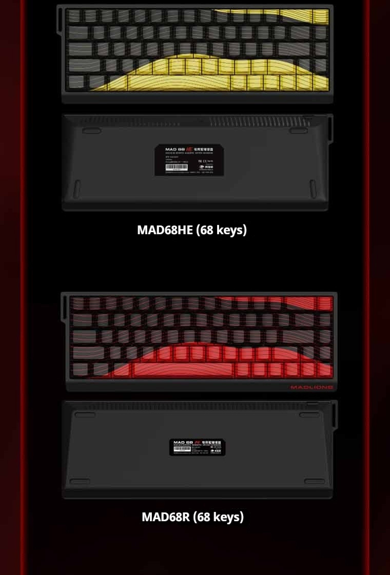 （NEW!）FGG MAD 60/68H white E-esports magnetic axis keyboard with ...