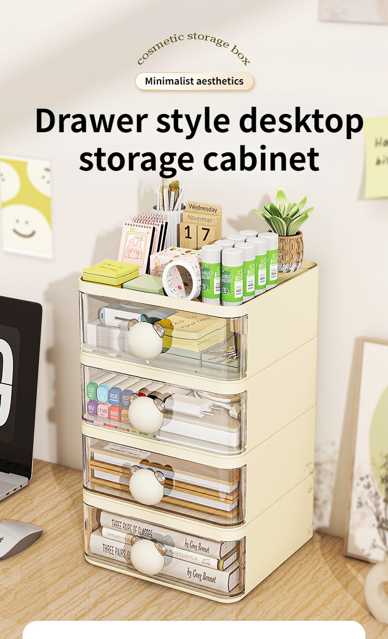 1/2/3/4 computer desk organizer desktop storage pen holder storage box ...