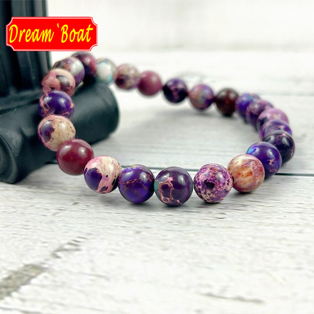 Purple Imperial Jasper Bracelet,Gemstone Bracelet,Feng Shui Bracelet ...