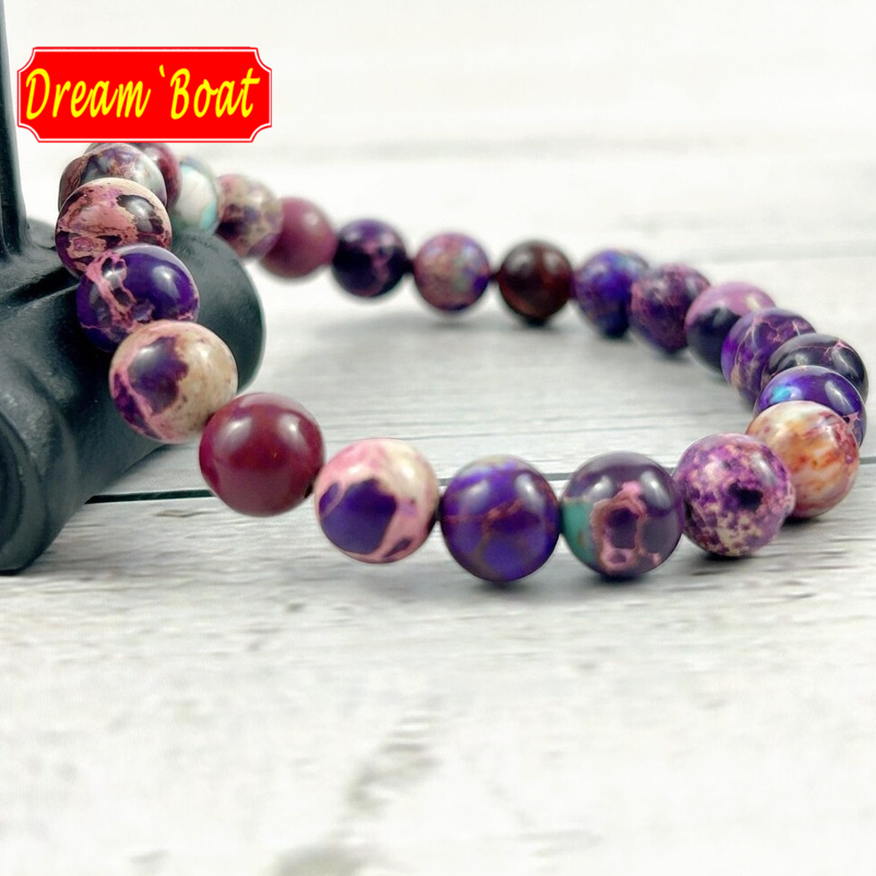 Purple Imperial Jasper Bracelet,Gemstone Bracelet,Feng Shui Bracelet ...