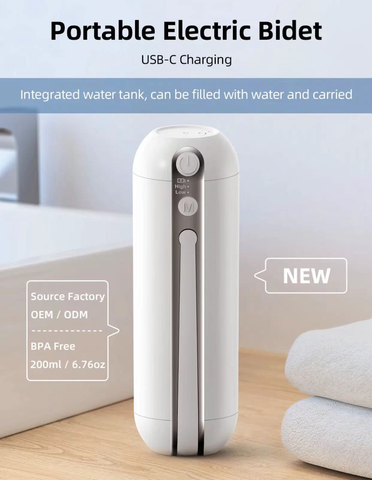2024 Portable Electric Bidet Spray Personal Handheld Travel Bidet ...