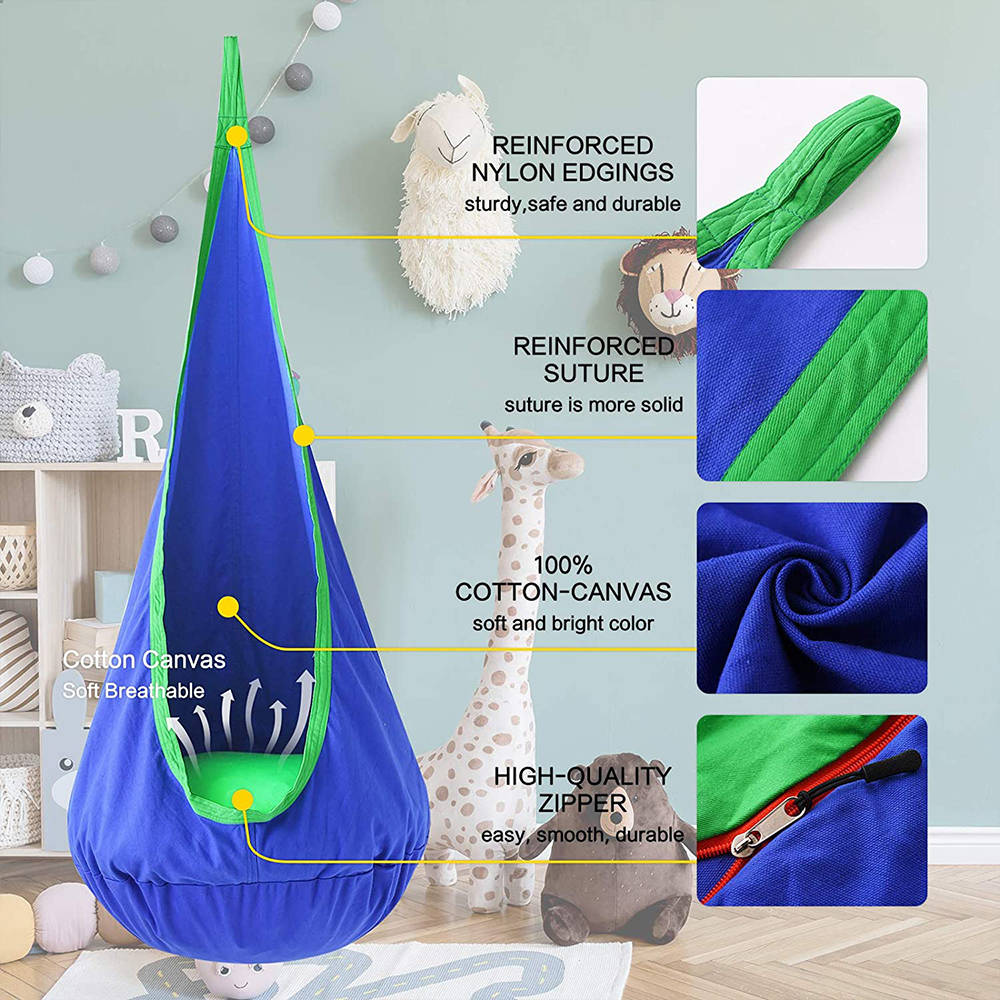 Comfortable and interestingKids Pod Swing Hanging Nest Chair with ...