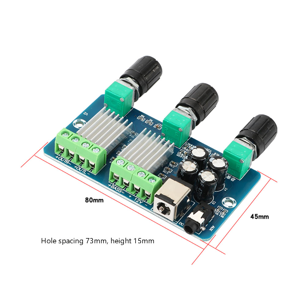 DC 12V 20W + 10W + 10W Yamaha 2.1 channel Stereo audio digital power ...