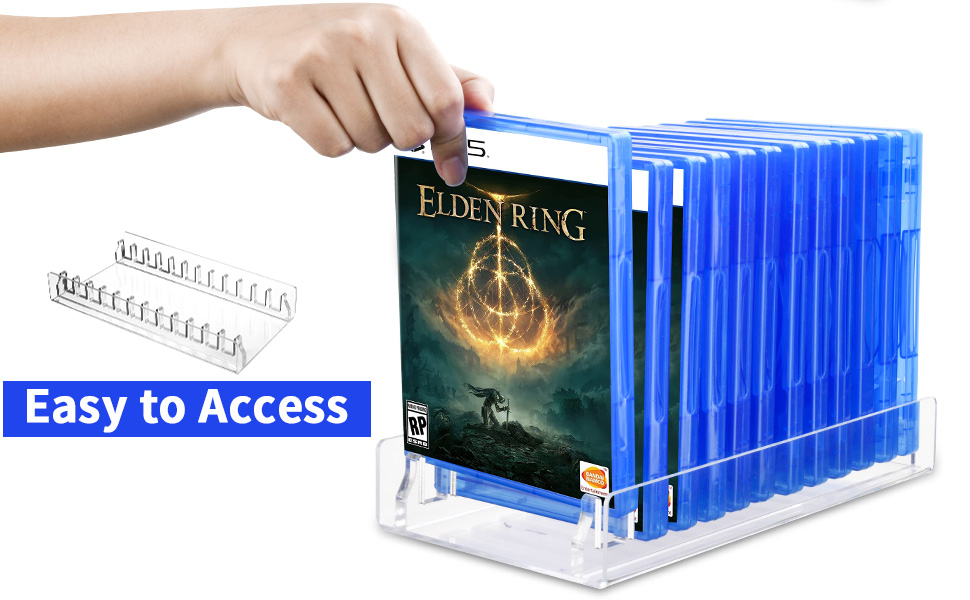 Acrylic Video Game Storage Organizer Stand for PS5 PS4 PS3 Game Case ...