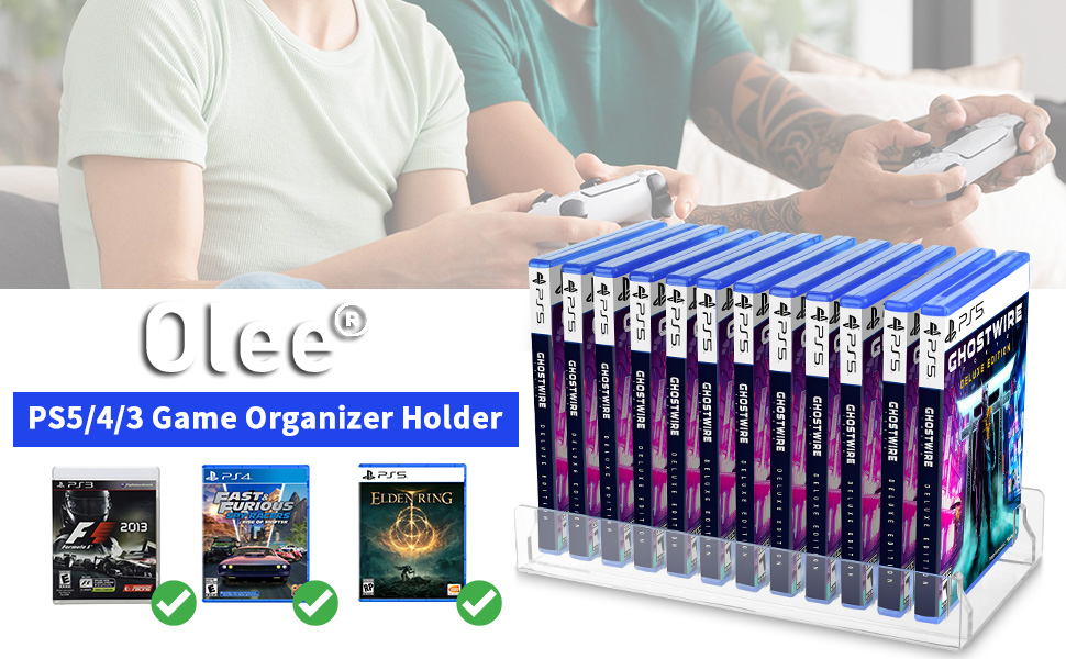 Acrylic Video Game Storage Organizer Stand for PS5 PS4 PS3 Game Case ...