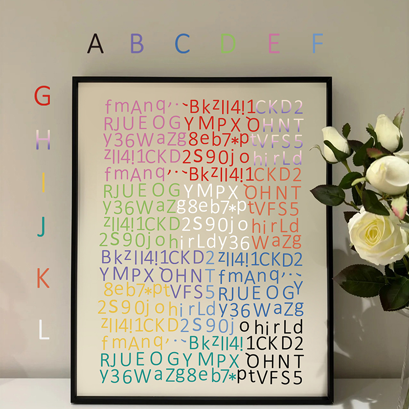 A4 Size Colored English Letters Number Symbol Stickers DIY Photo for ...