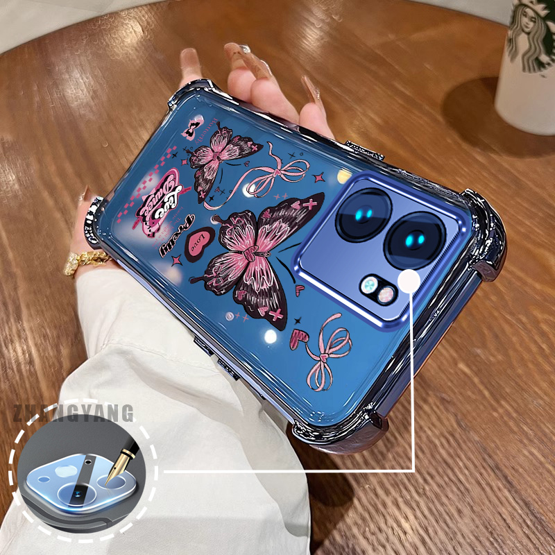 Case For infinix smart 9 hot 50i Four corner silicone anti drop phone case electroplating ...