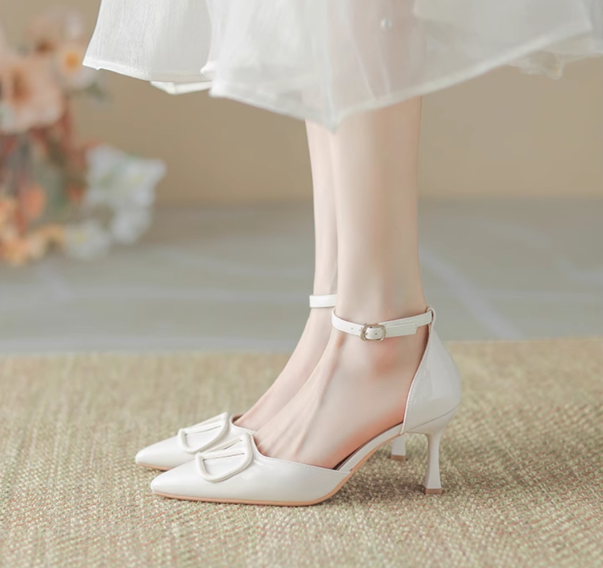 Women's Sandals White 2 Inches Pointed High Heels For Women With ...