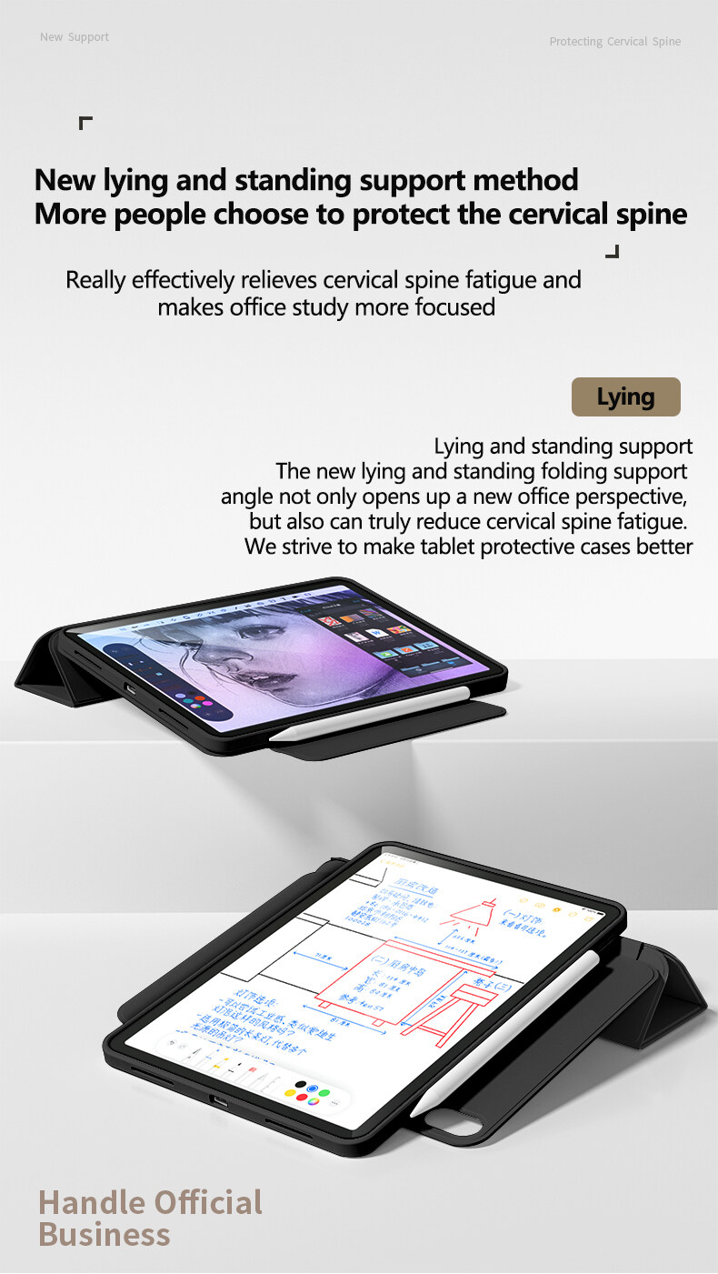 KENKE ipad case Removable, magnetic tablet hard case for ipad 2024 mini ...