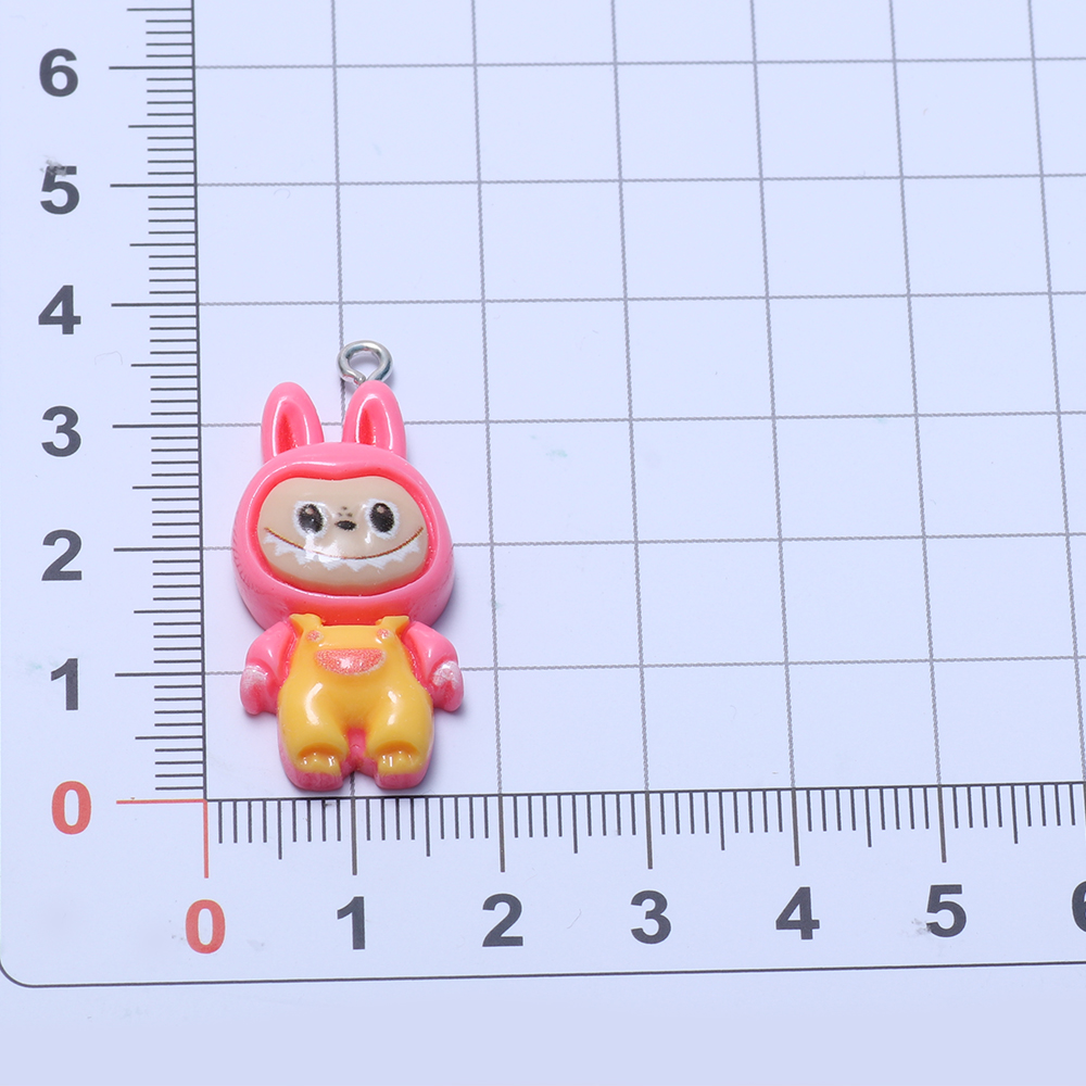 4pcs Labubu Accessories Charm Cartoon Cute Resin Hairpin Decor DIY ...