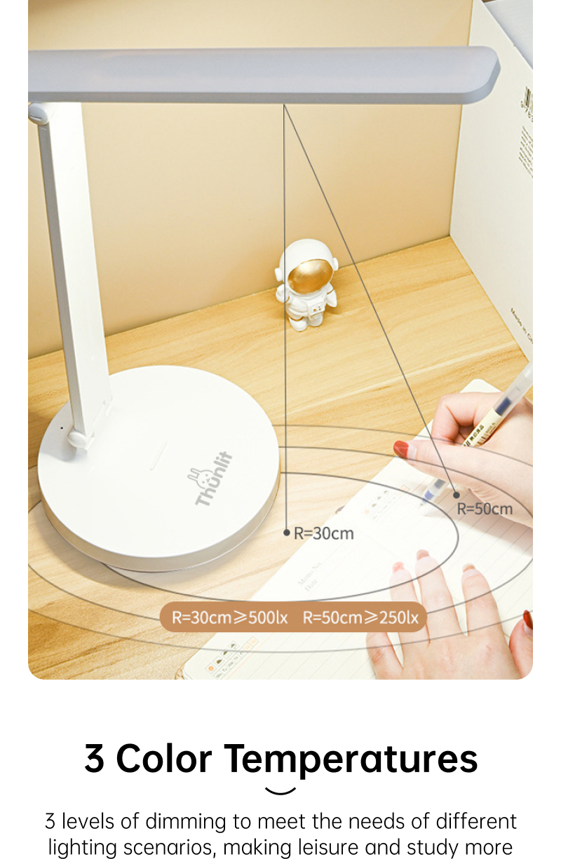 Thunlit Student Study Lamp 7W Dimmable Touch Eye Caring LED Desk Lamp ...