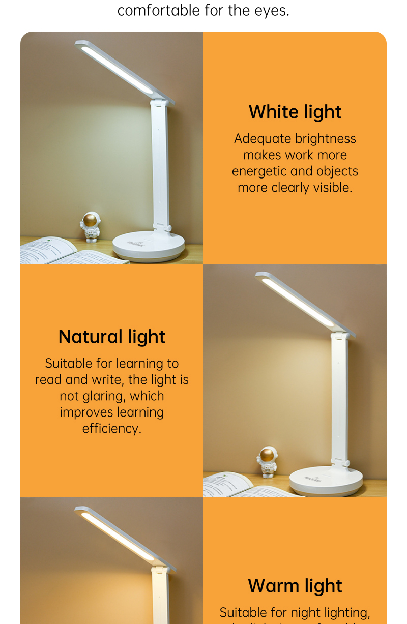 Thunlit Student Study Lamp 7W Dimmable Touch Eye Caring LED Desk Lamp ...