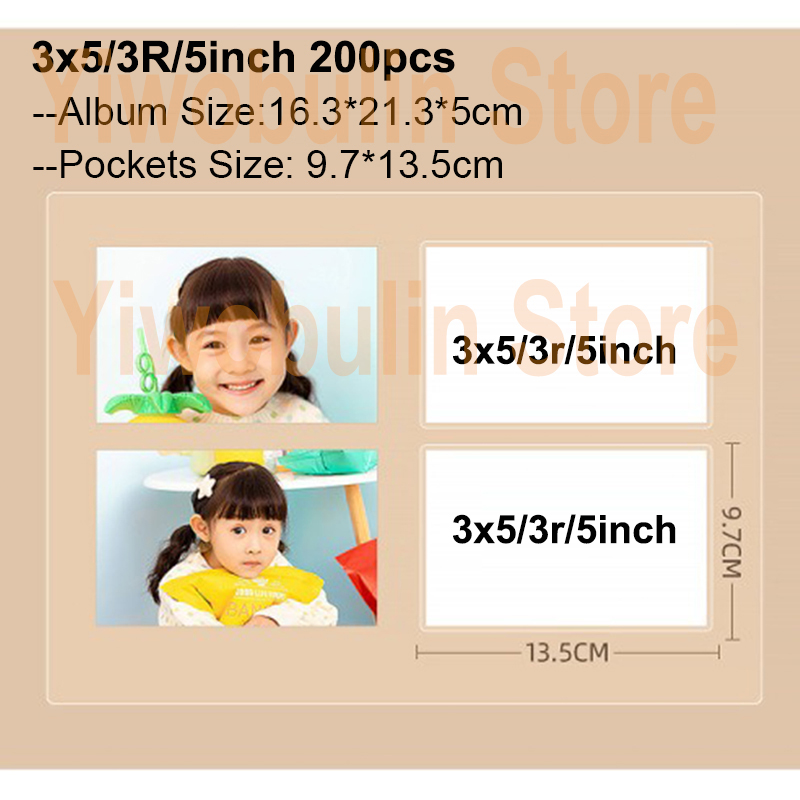 Photo Album 4R Photo Album 3R 5R Photo Album Book 200 pockets 3 X 5 ...