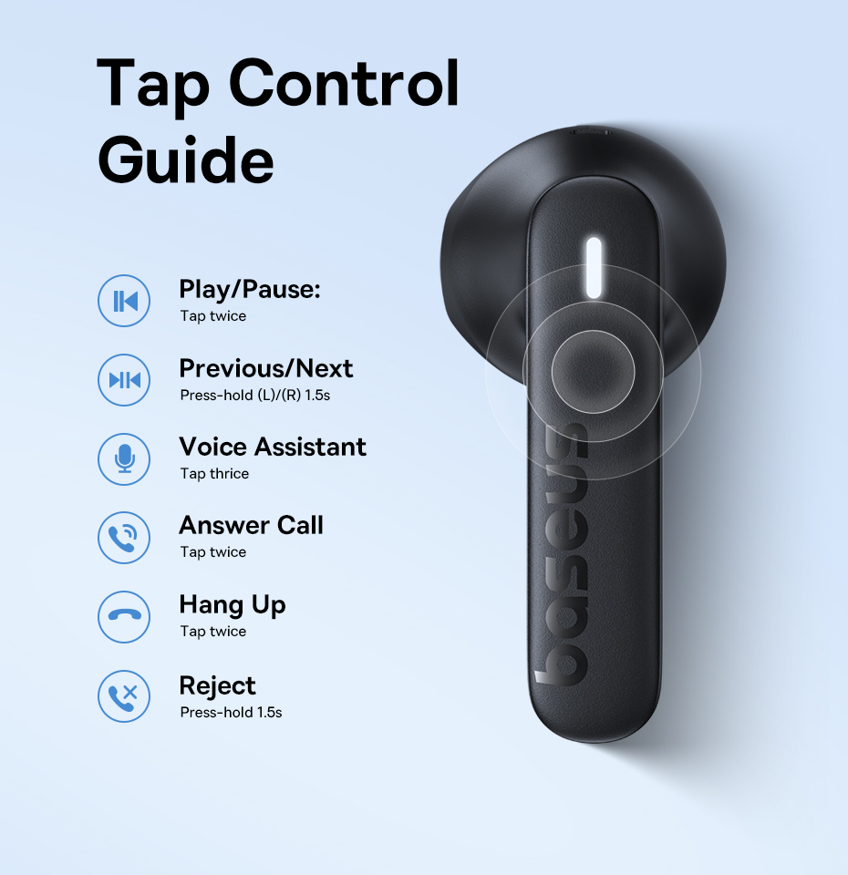 Baseus E16 TWS Earbuds Bluetooth 5.3 Wireless Earphones Waterproof ...