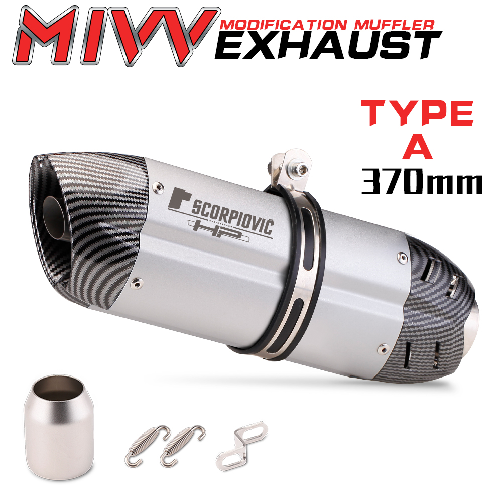 470mm/370mm Universal Akrapovic Exhaust Motorcycle Escape Moto DB ...