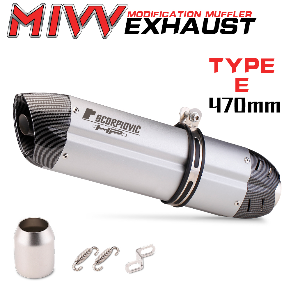 470mm/370mm Universal Akrapovic Exhaust Motorcycle Escape Moto DB ...