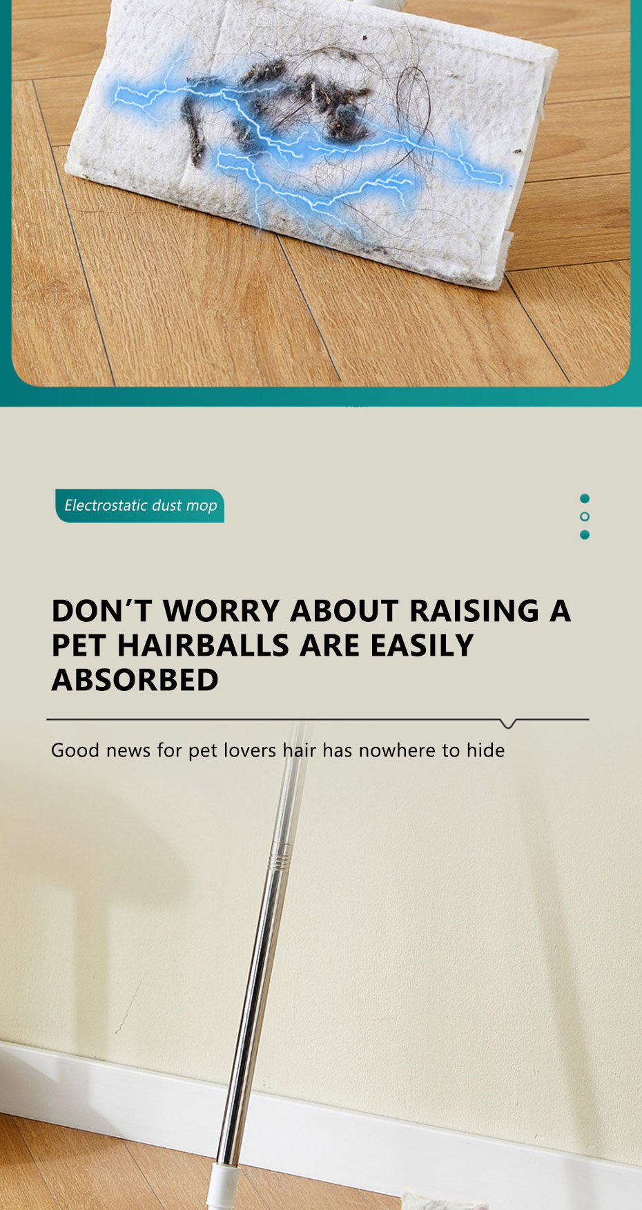 Electrostatic Dust Removal Mop Disposable Flat Mop Wet Tissue Wipes ...